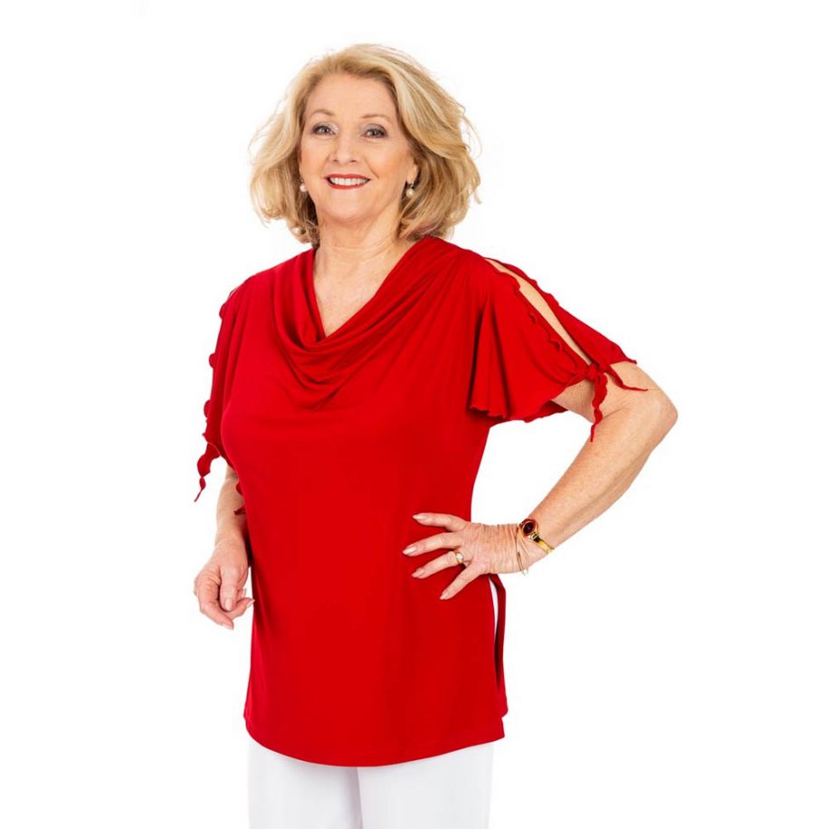 Cowl Neck Open Sleeve Top - Thats Me - The Label by Margo Mott